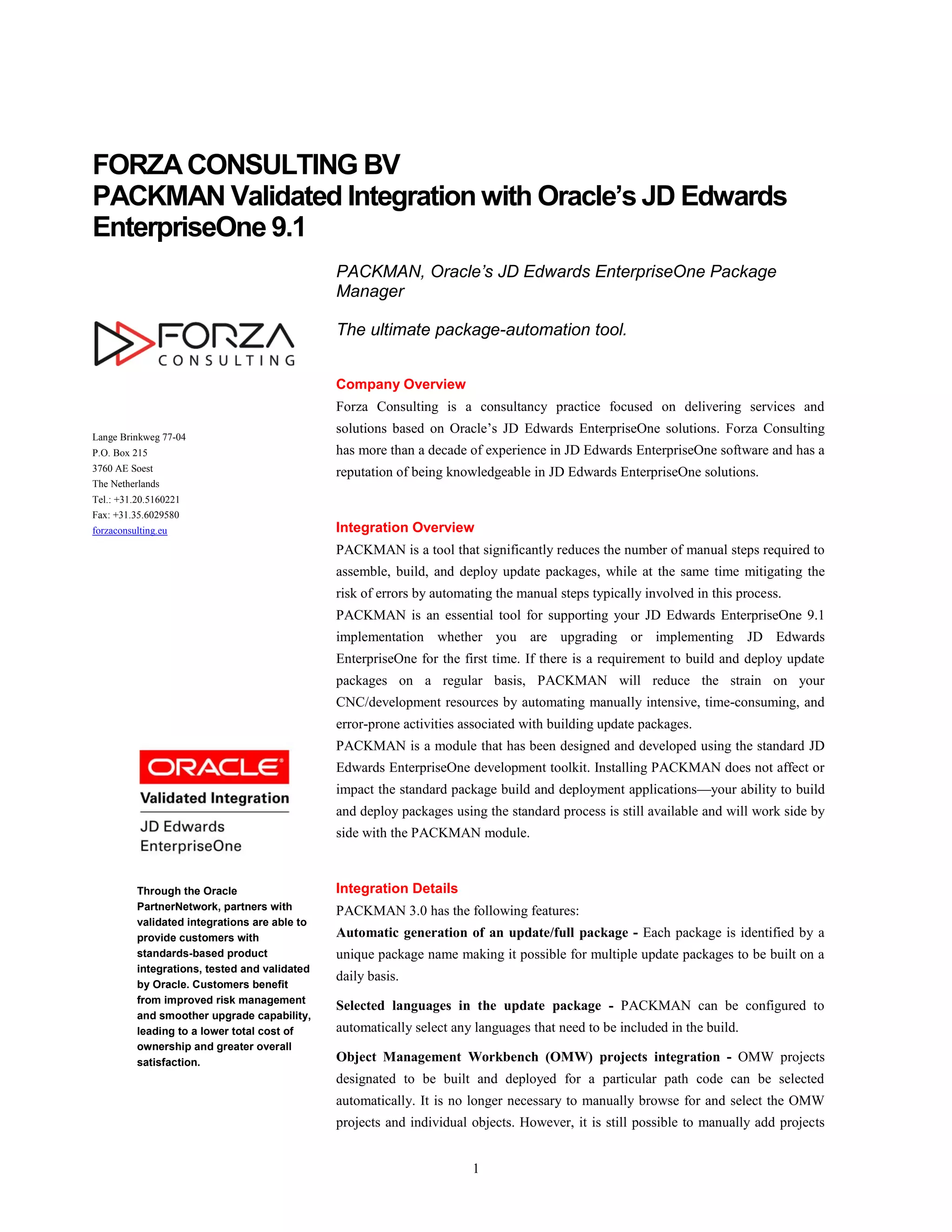 Datasheet_Forza_Packman_JDE E1_9 1 | PDF | Computing | Technology & Computing