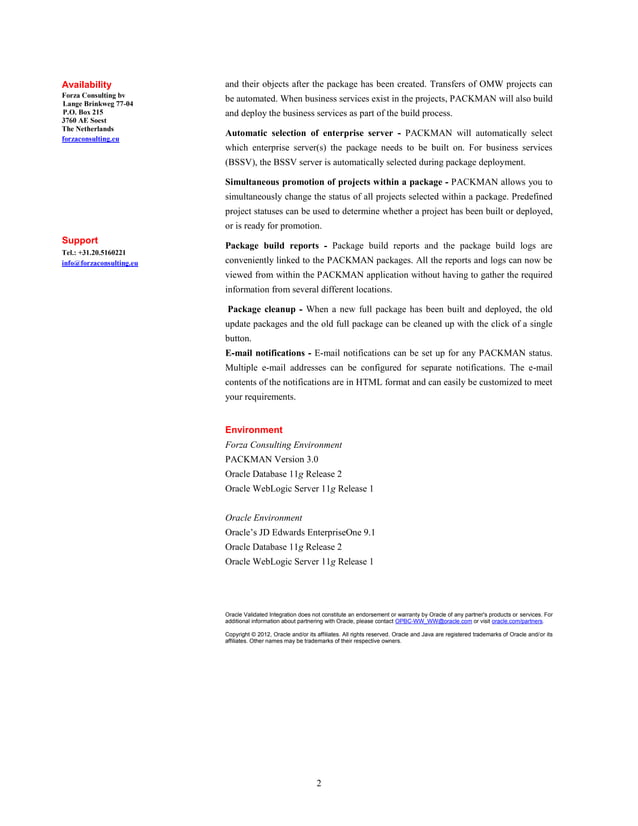 Datasheet_Forza_Packman_JDE E1_9 1 | PDF | Computing | Technology & Computing