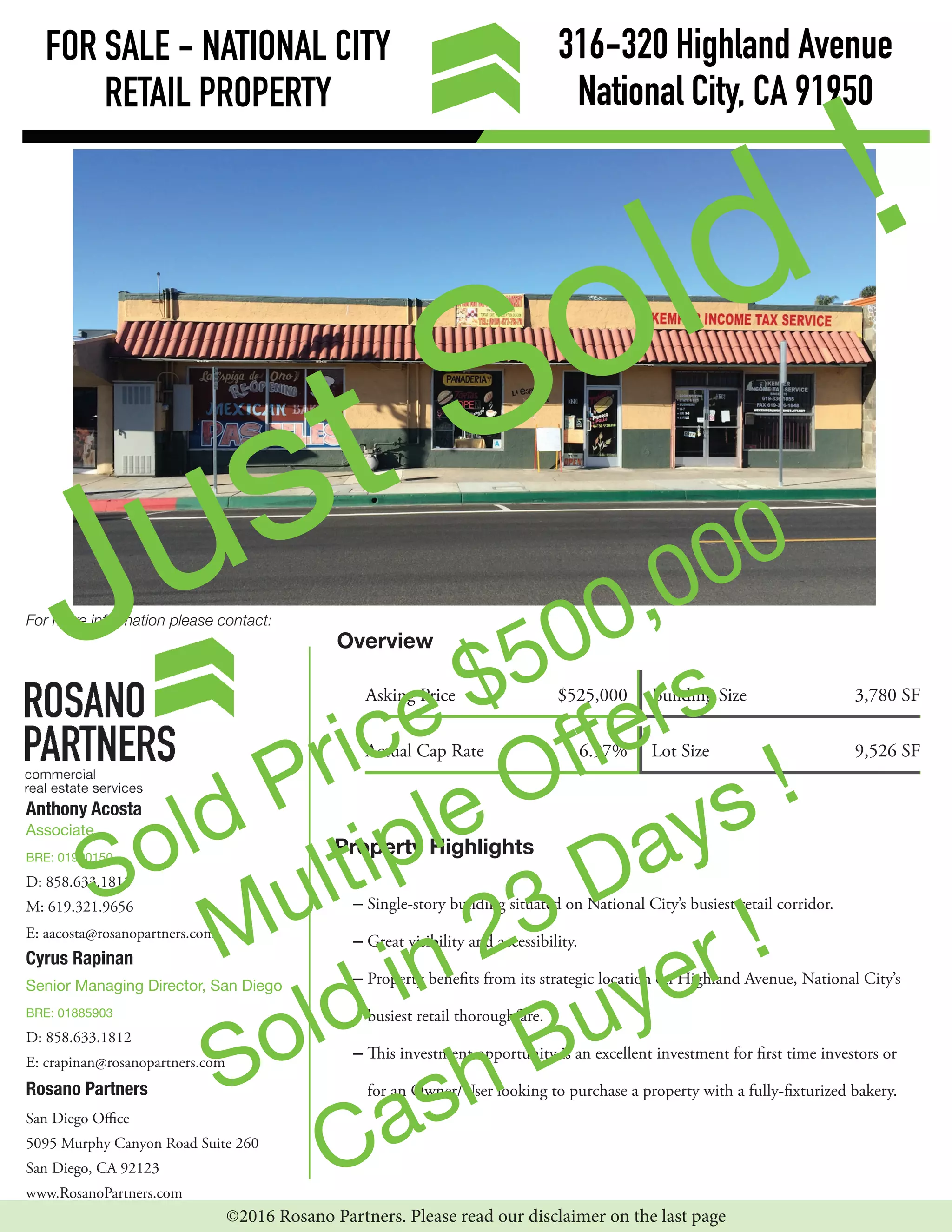 316-320 Highland Flyer Just Sold | PDF