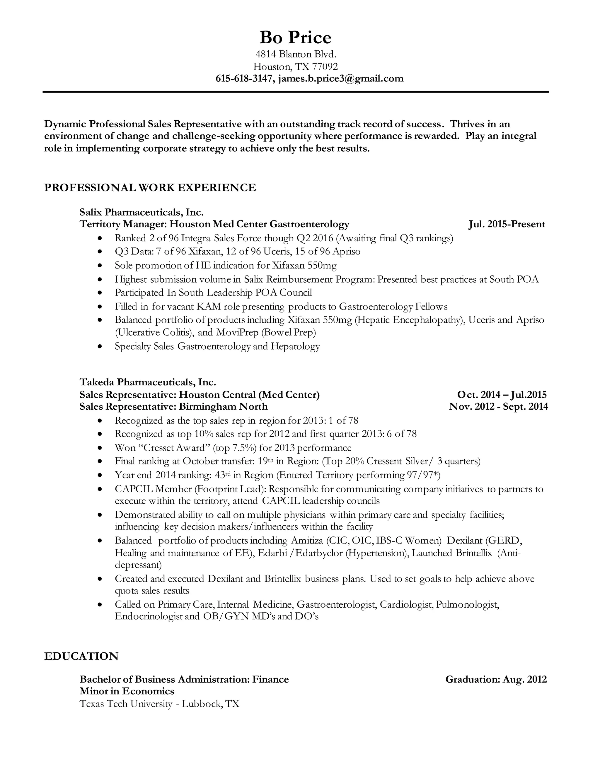 Bo_Price_Resume 2 | PDF