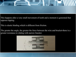 Friction vs Friction less mechanics in orthodontic space closure | PPTX