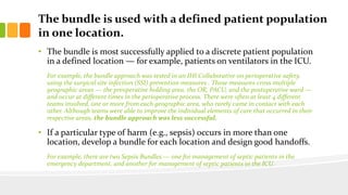 Using Care Bundles | PPTX