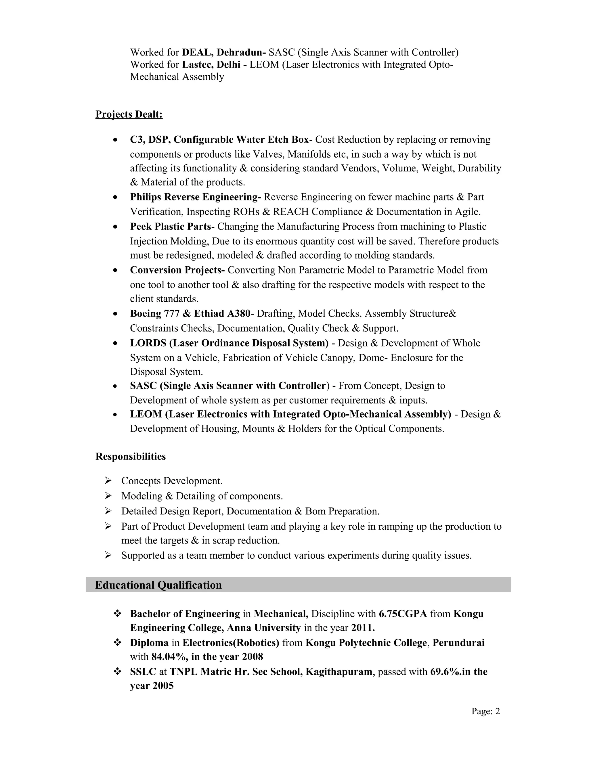 Jayaprakash Resume 2015 | DOC