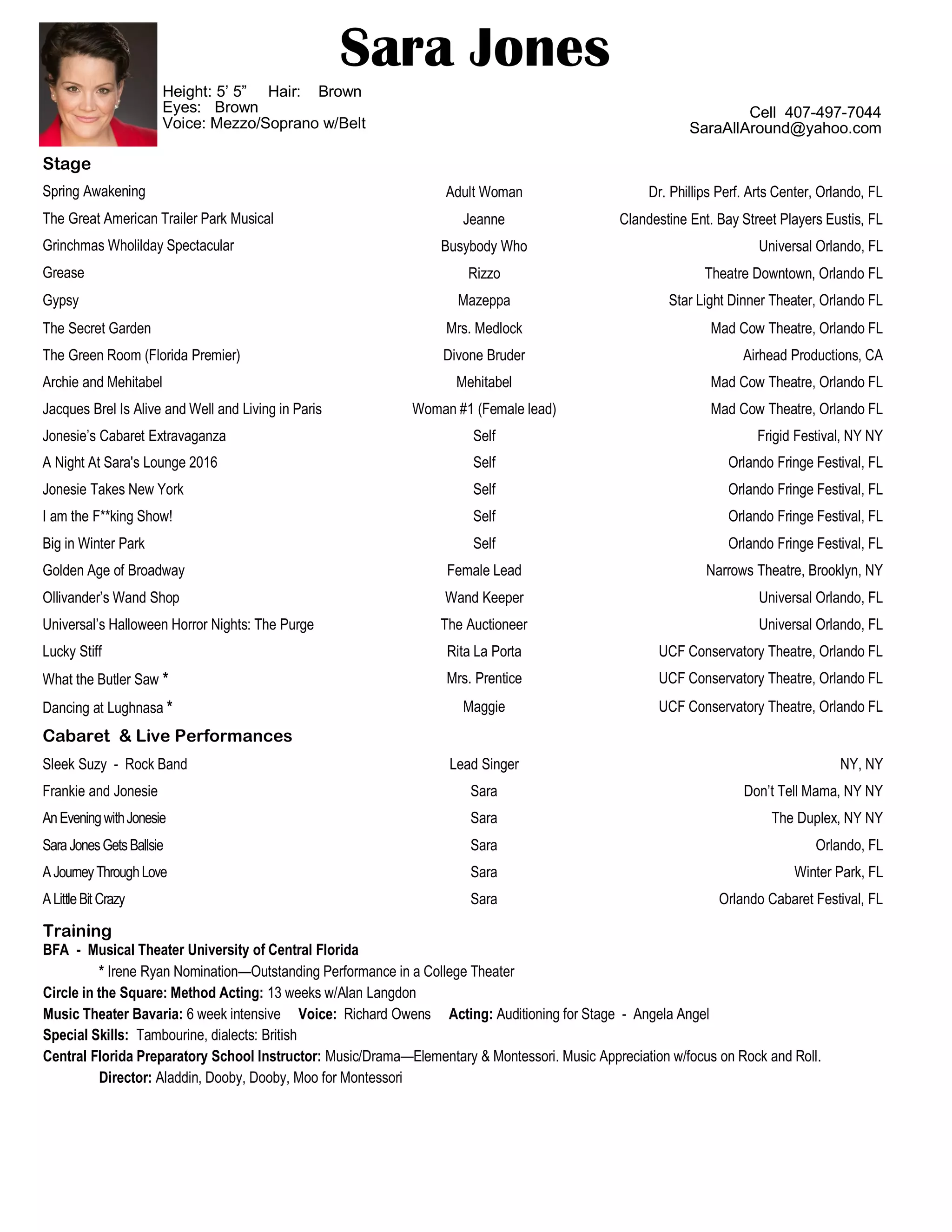 SARA JONES RESUME 6 2016-3 | PDF