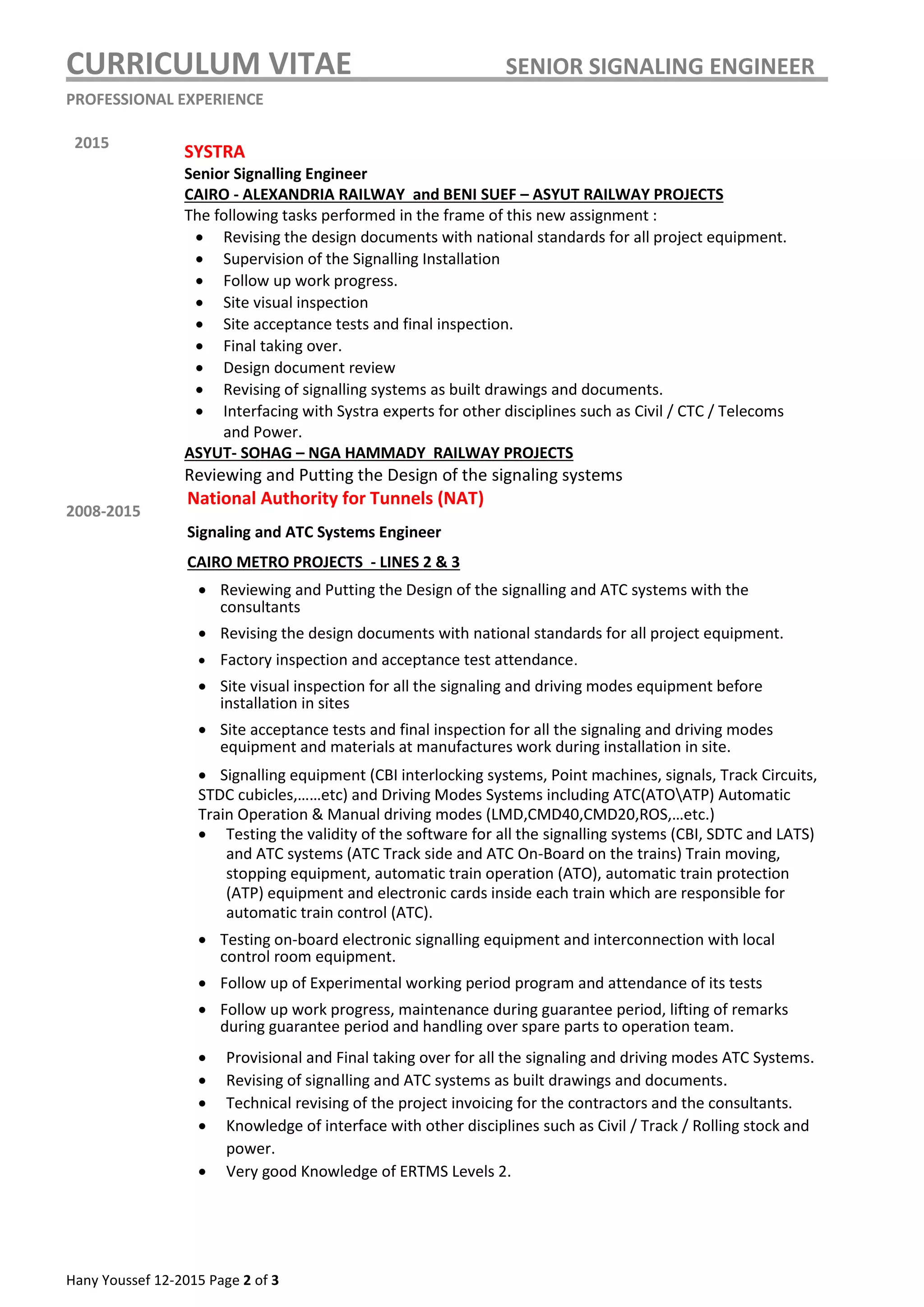 CV_Hany Youssif_12-2015_english | PDF