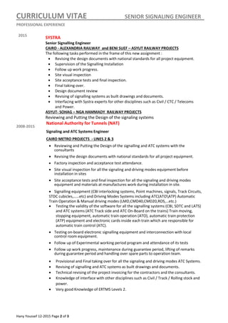 CV_Hany Youssif_12-2015_english | PDF