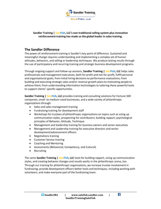 Sandler Training I Salefish, LLC Introduction 2015 | PDF | Sales | Business