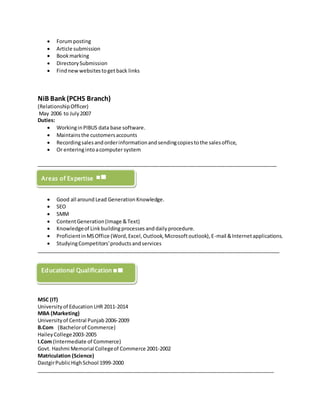 HAMMAD ANWER | DOCX | Internet | Computing