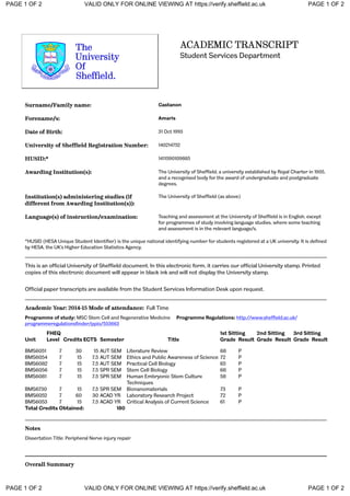 Castanon Amaris U Sheffield MSc. Stem Cell and Regenerative Medicine ...