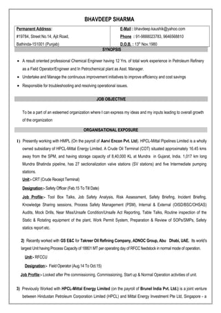 Bhavdeep Resume | DOC