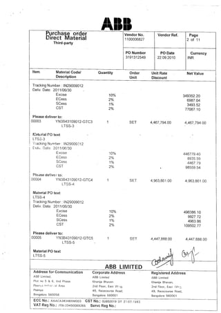 ABB Limited PO-426 | PDF