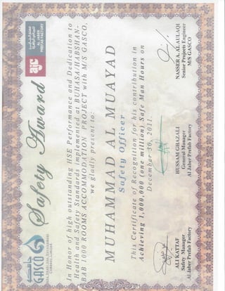 Mohammad Certificate | PDF