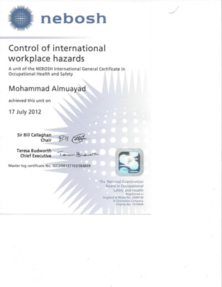 Mohammad Certificate | PDF