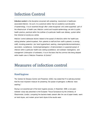 Infection Control | PDF