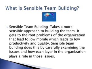 Sensible Team Building | PPT