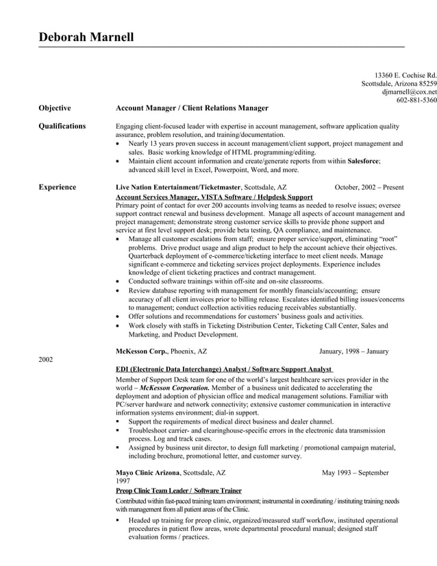 Resume DMarnell2015 | DOC