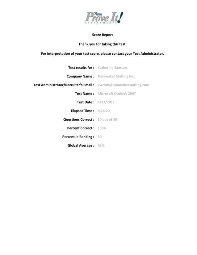 Skills Assessment | PDF | Careers