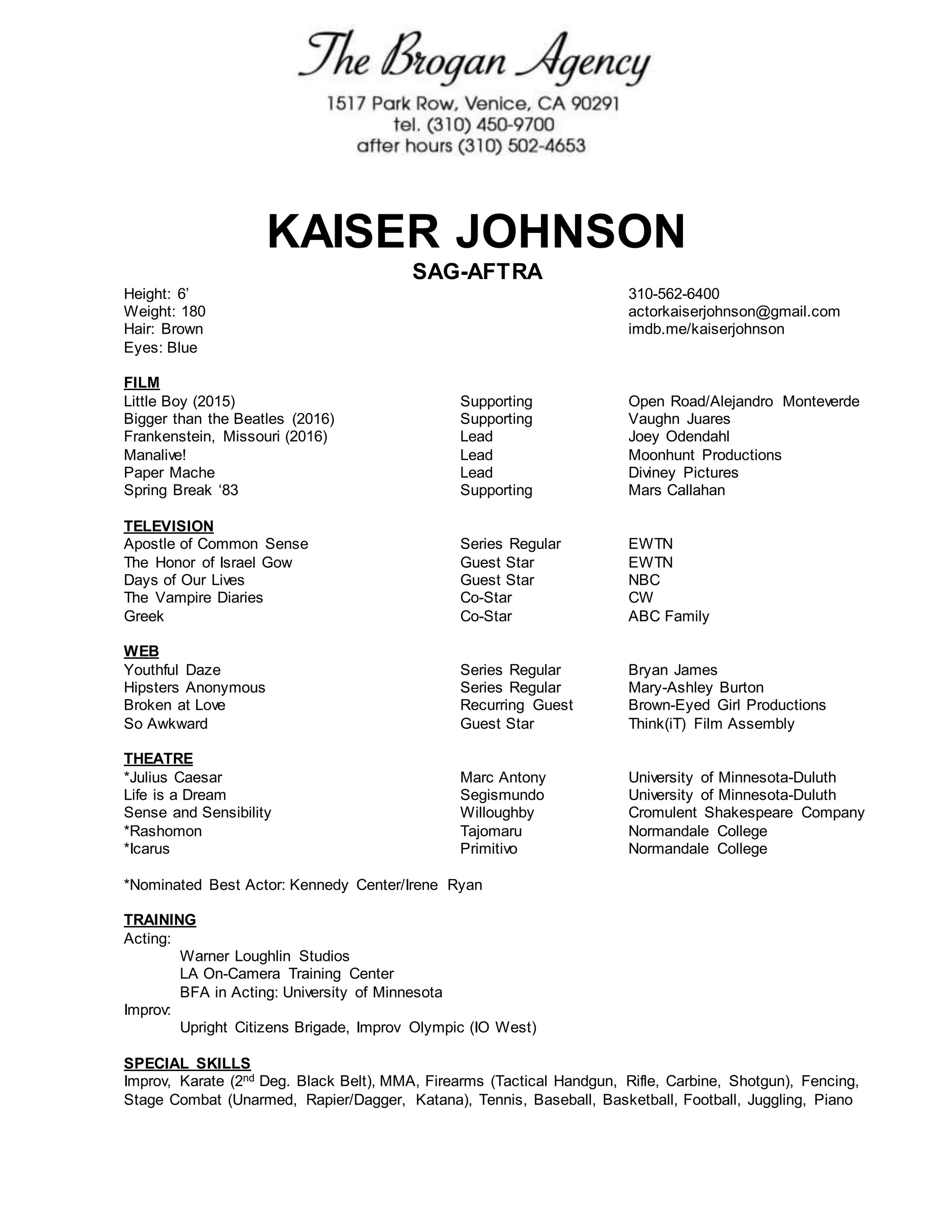 Kaiser Johnson Resume | DOCX