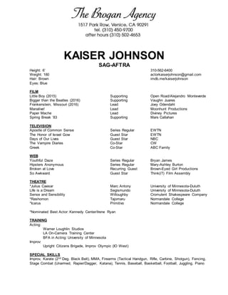 Kaiser Johnson Resume | DOCX