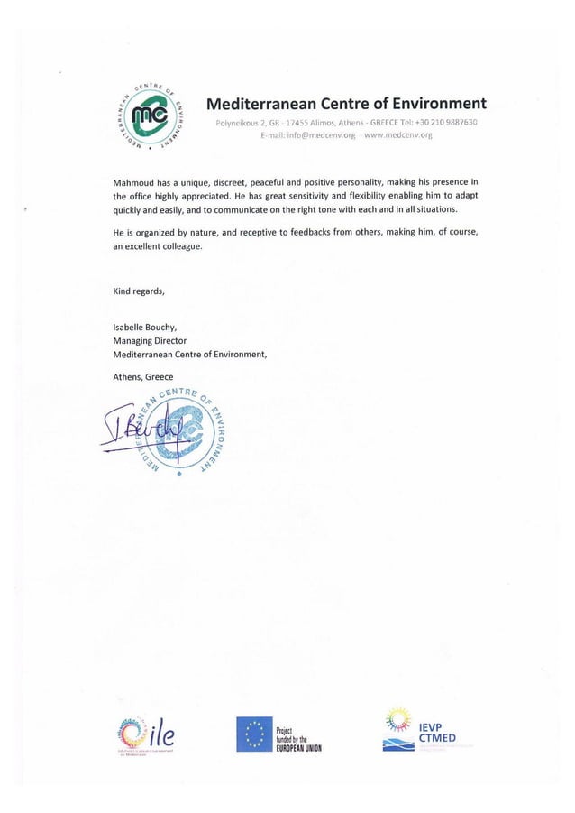 Reference Letter – MCE | PDF