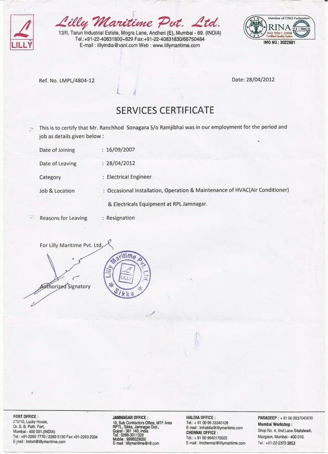 LILLY MARITIME Exp. | PDF