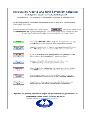 2015 Alberta WCB Rate Calculator | PDF