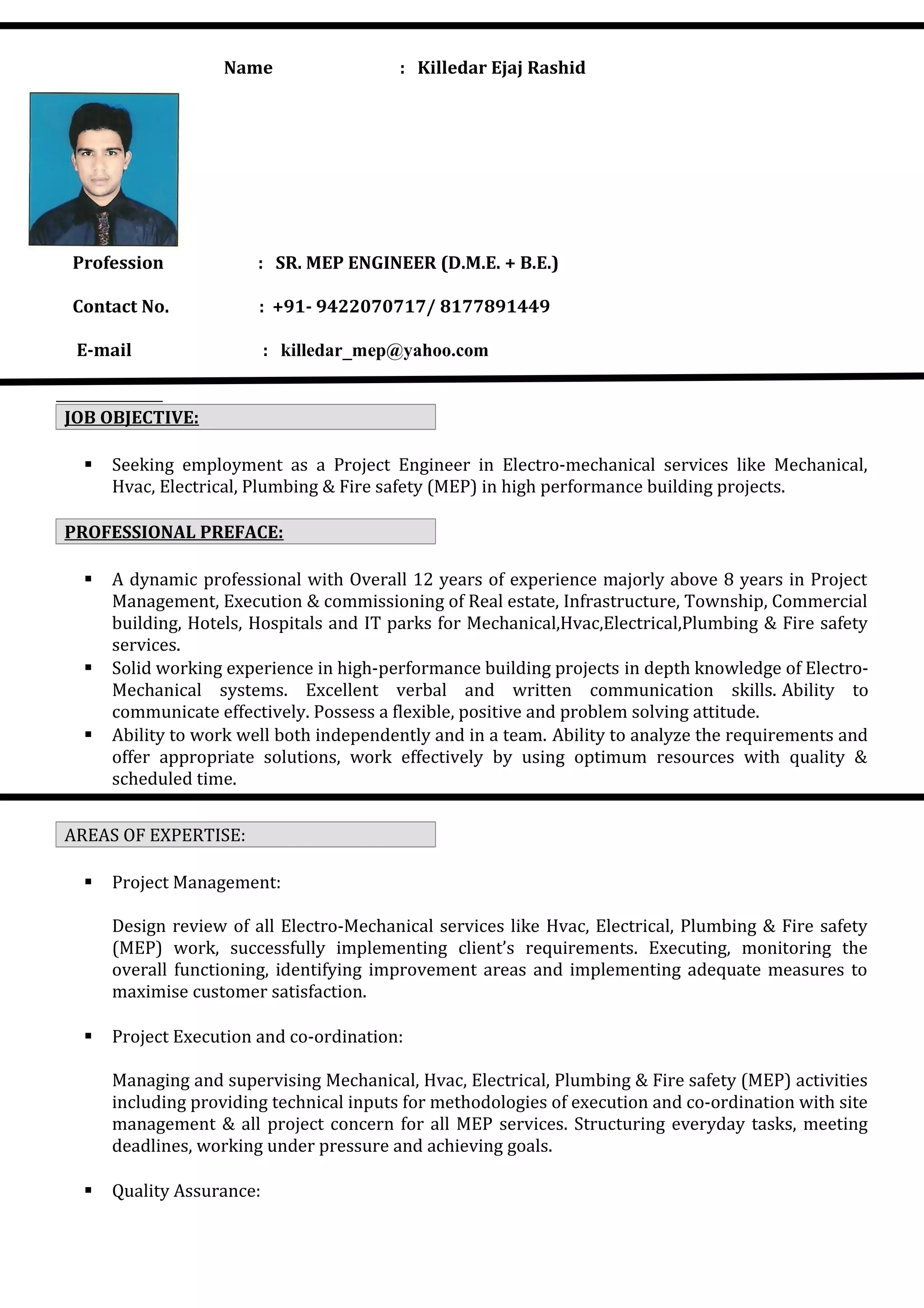 Killedar Resume | PDF