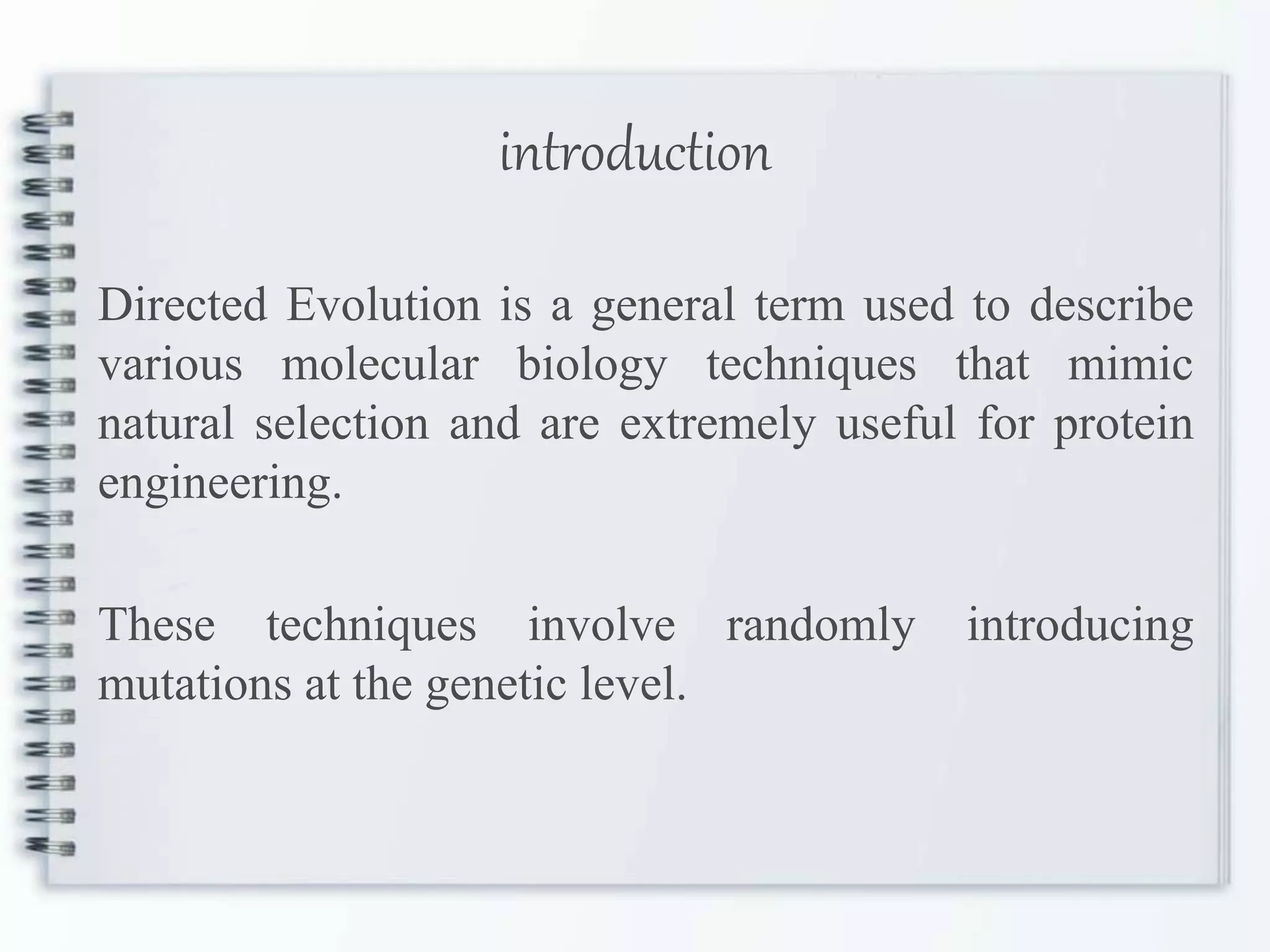 Directed Enzyme Evolution | PPTX