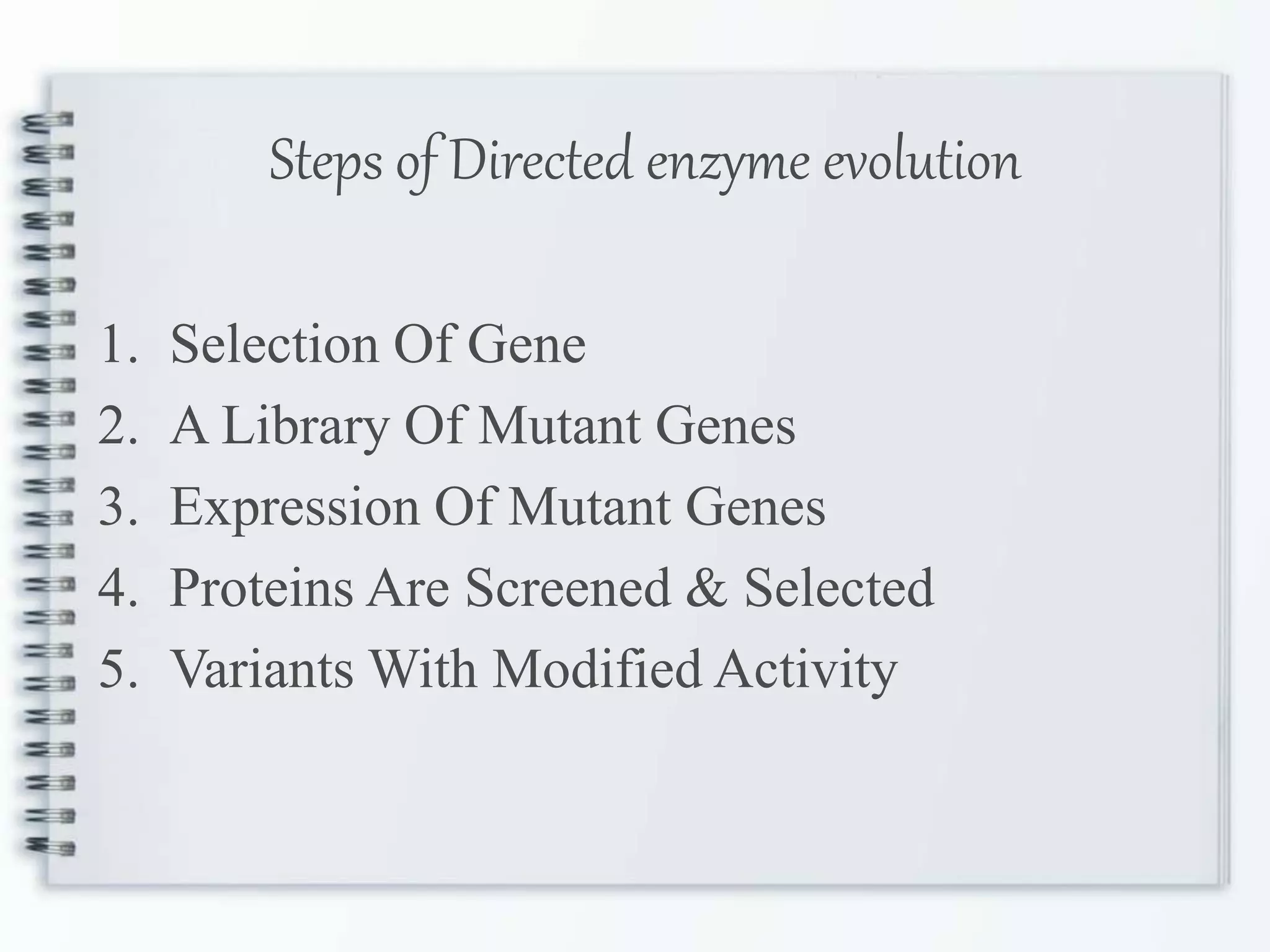Directed Enzyme Evolution | PPTX
