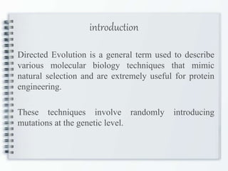 Directed Enzyme Evolution | PPTX