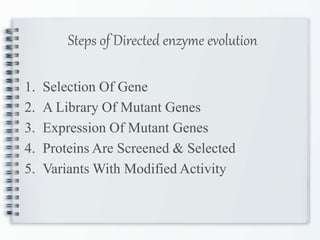 Directed Enzyme Evolution | PPTX