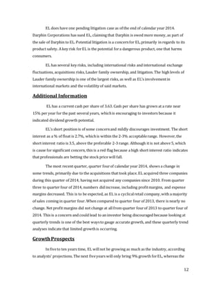 Estee Lauder analysis | DOCX