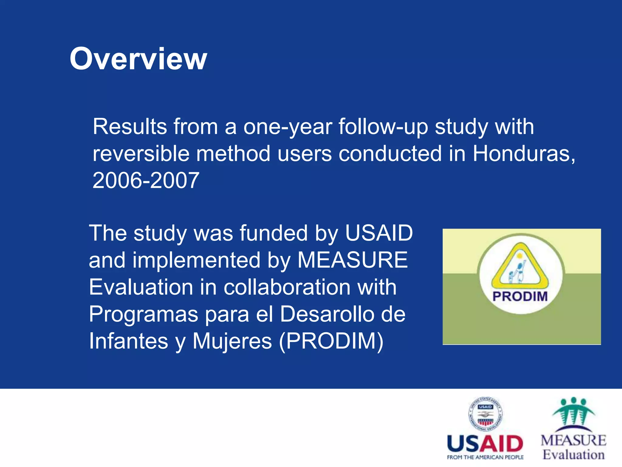 Contraceptive discontinuation in urban Honduras | PPTX