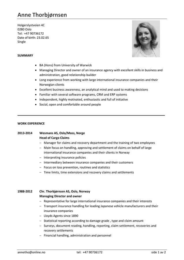 anne cv english | PDF