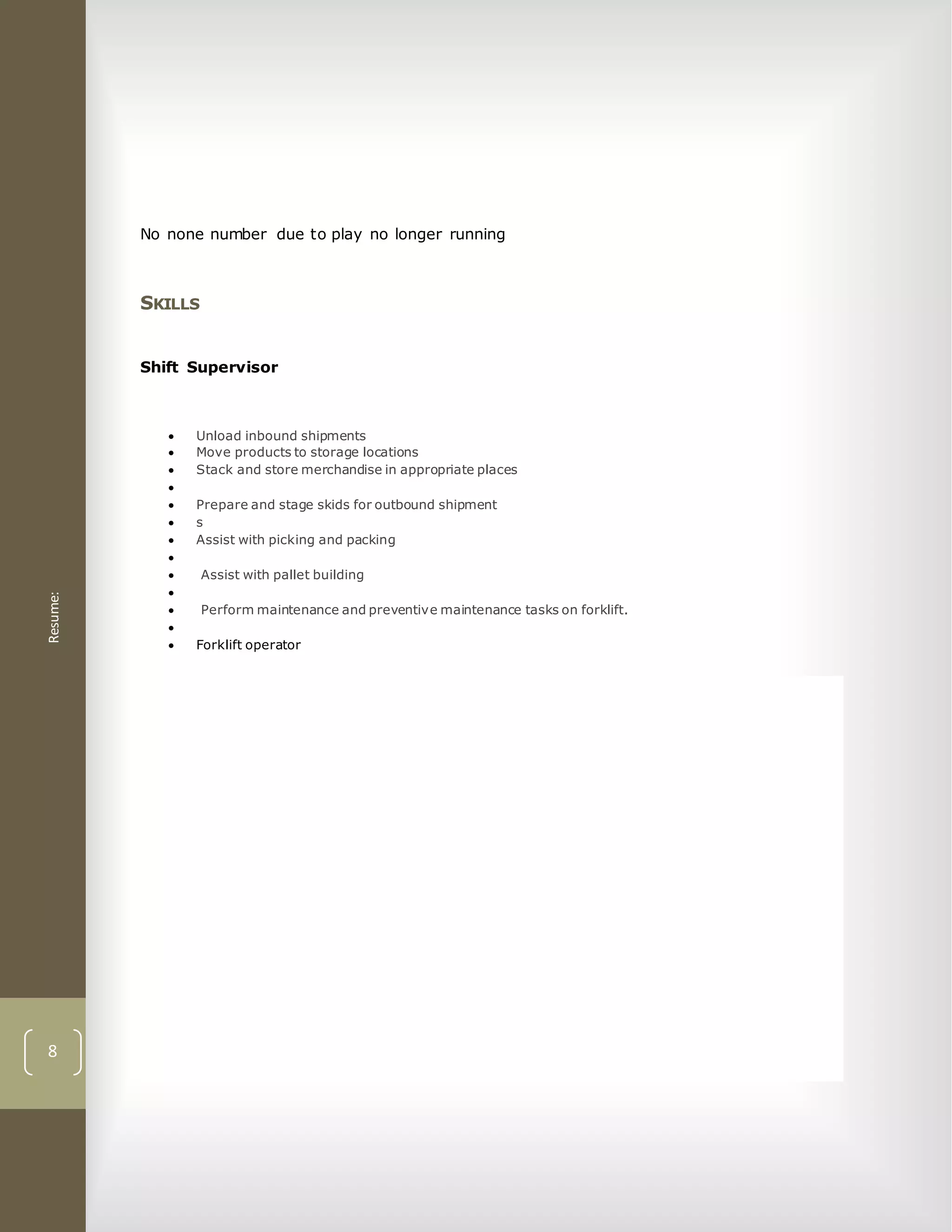 tracy alan chelette resume | DOCX