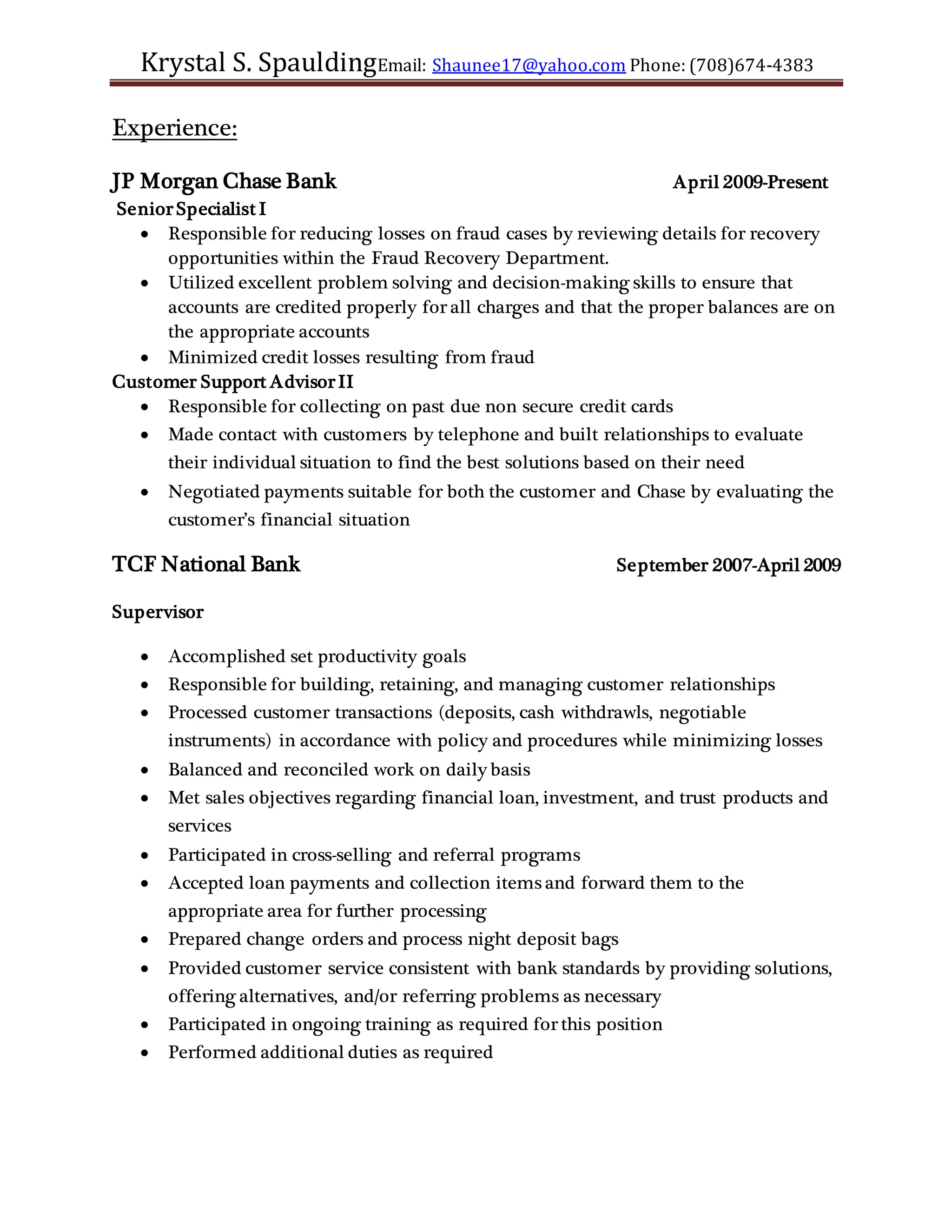 Krystal Resume16 | DOCX