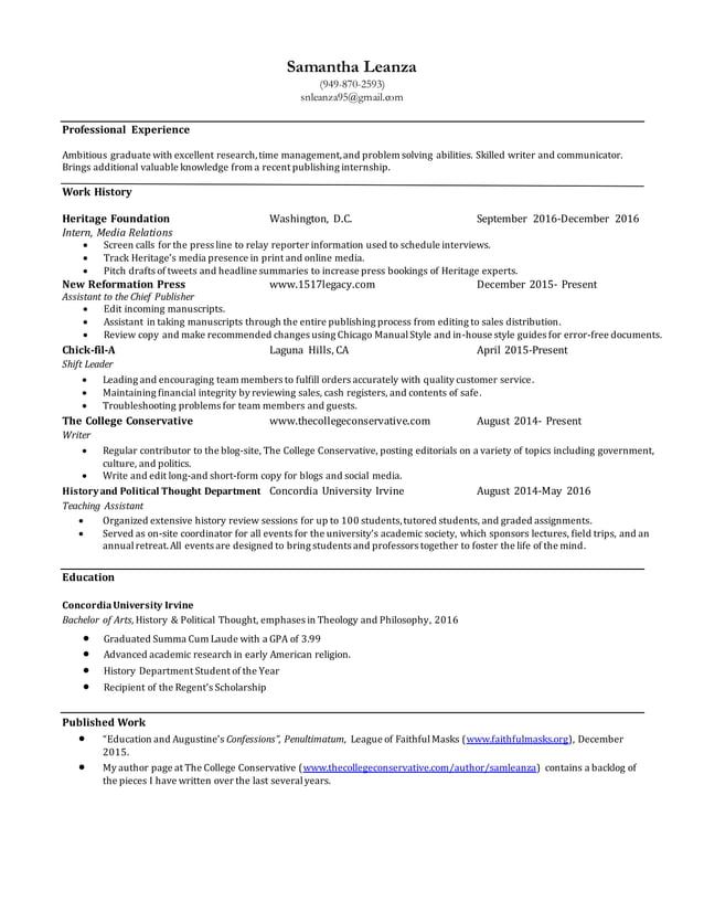 Resume (November 2016) | PDF