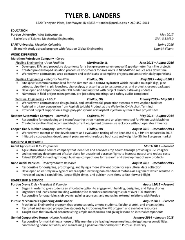 Resume - Tyler Landers | PDF
