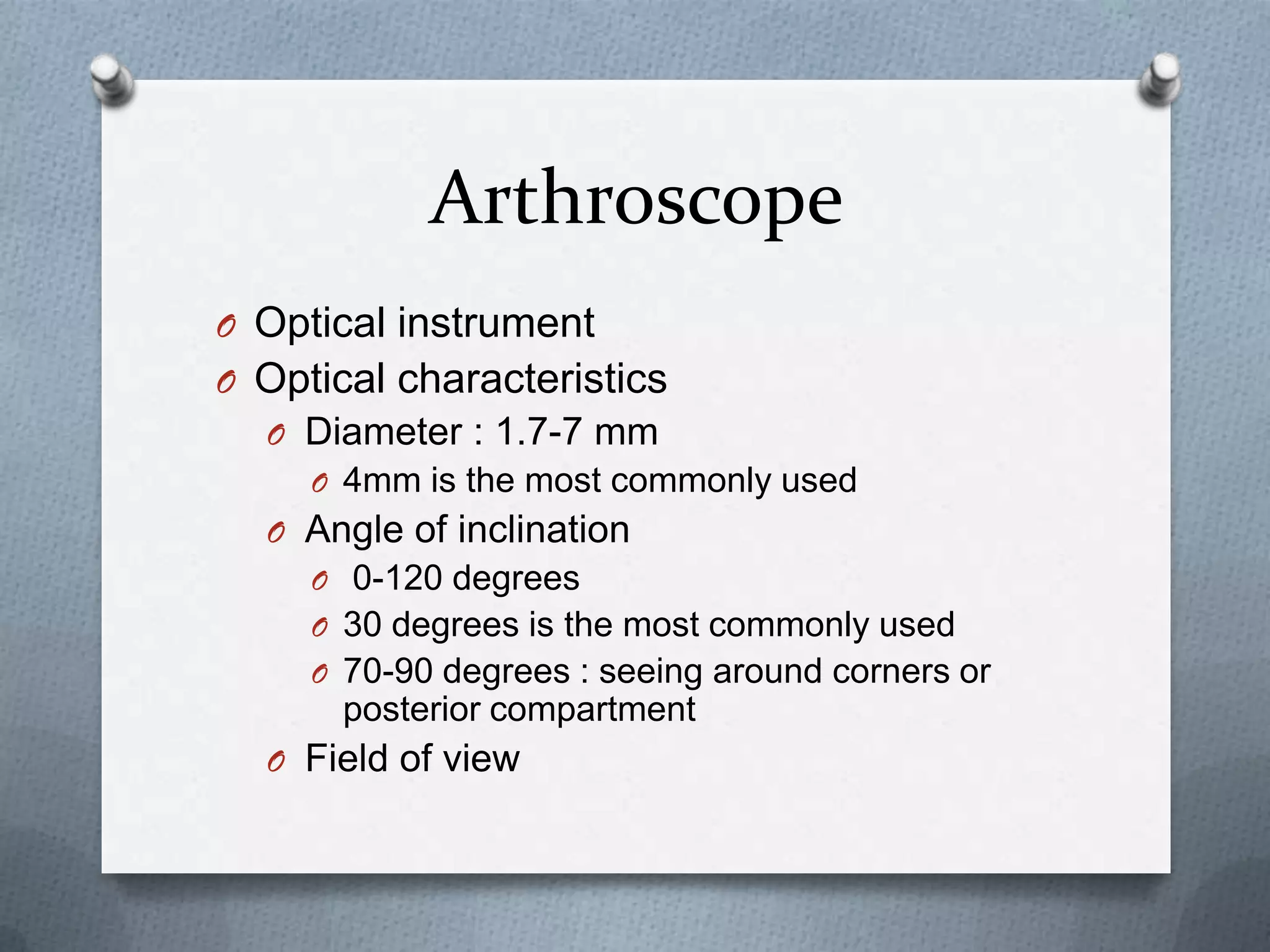 47 cb principle of arthroscopy | PPTX