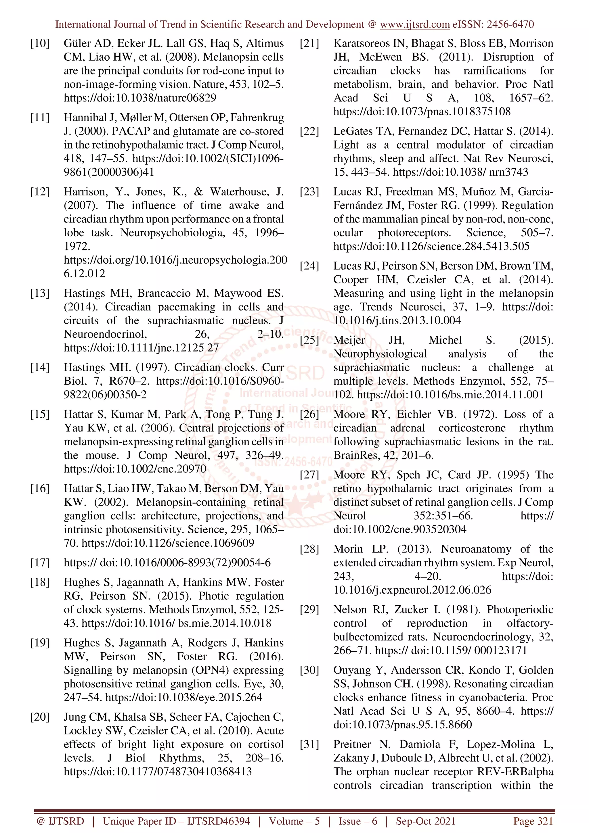 Circadian Rhythm Enhancing Brain Synchronization and Cognition | PDF