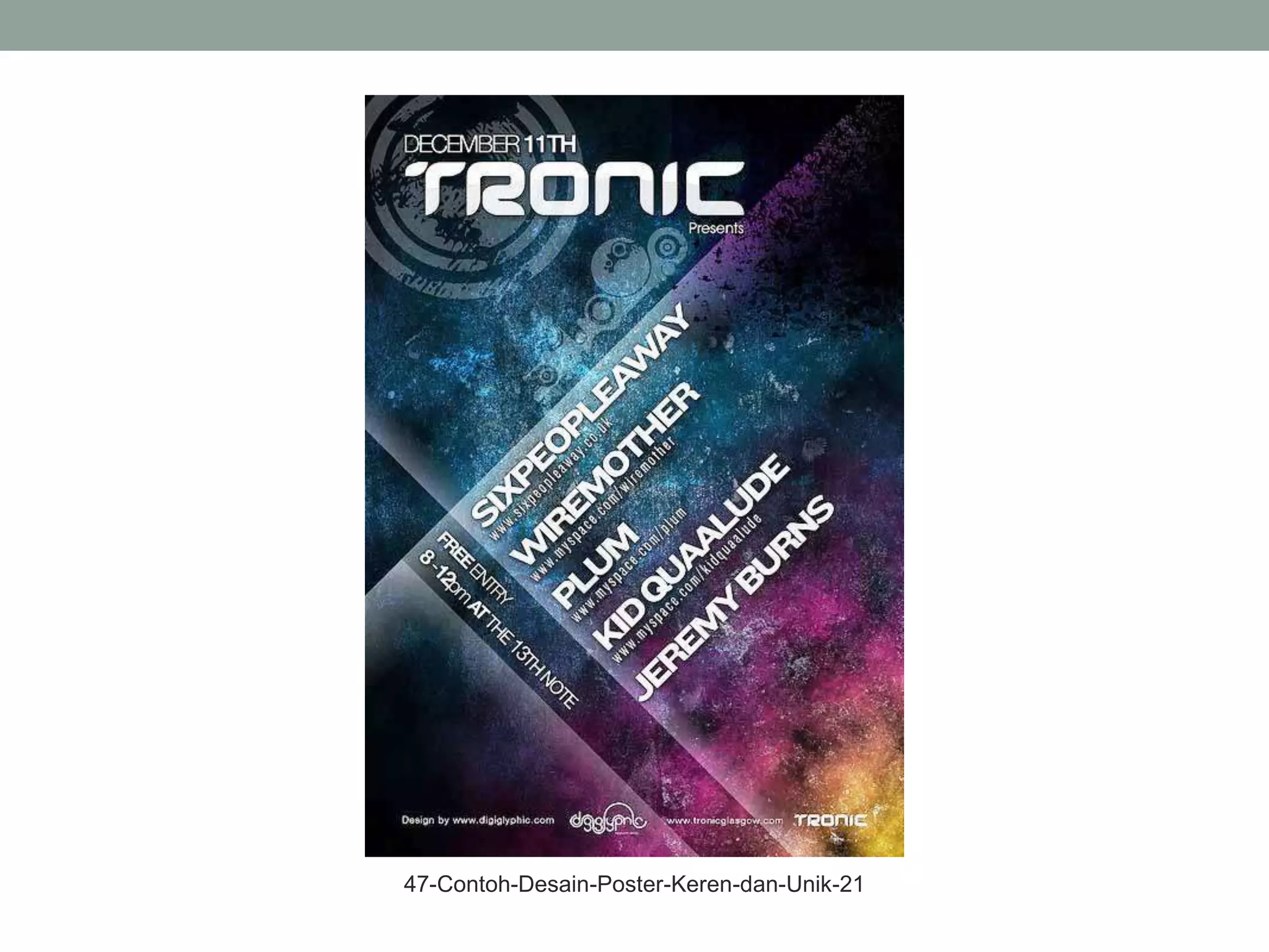 47 contoh desain poster keren dan unik | PPTX