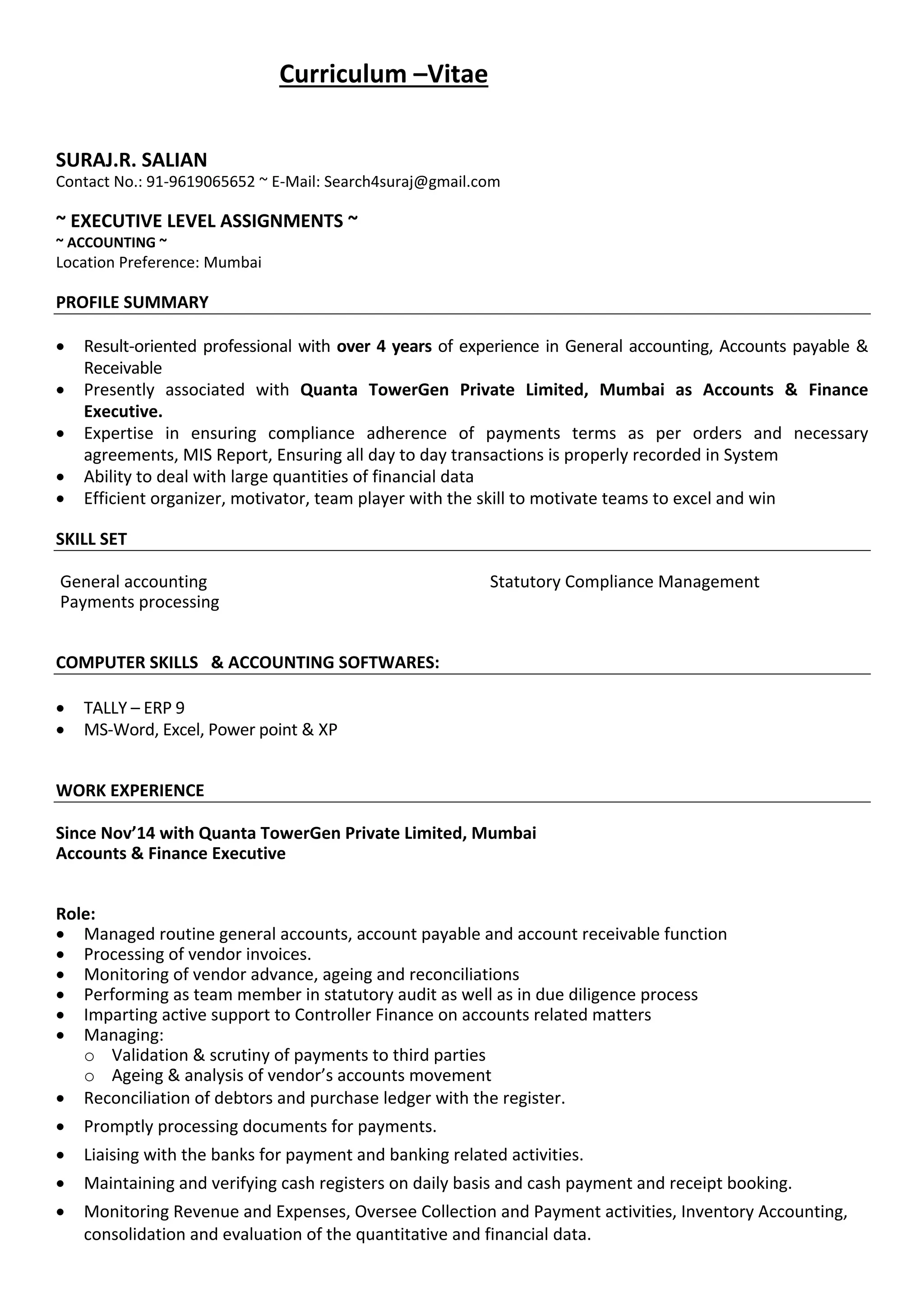 Suraj -CV | PDF | Credit Cards | Personal Debt