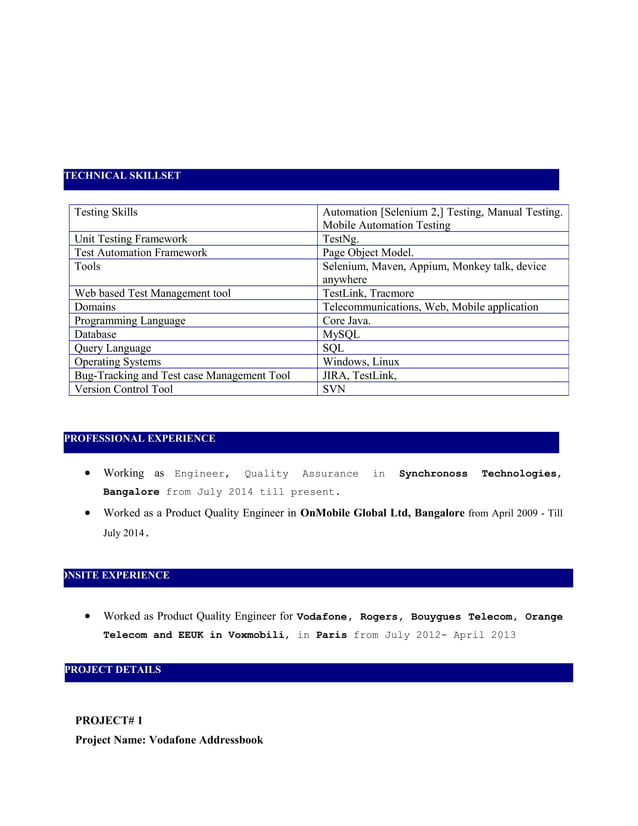 Prabir Kumar Das_Resume for QA Profile | PDF