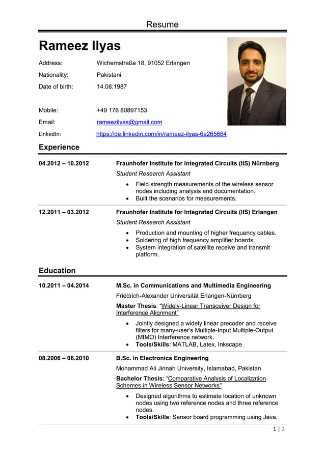 Resume_Ilyas | PDF | Programming Languages | Computing