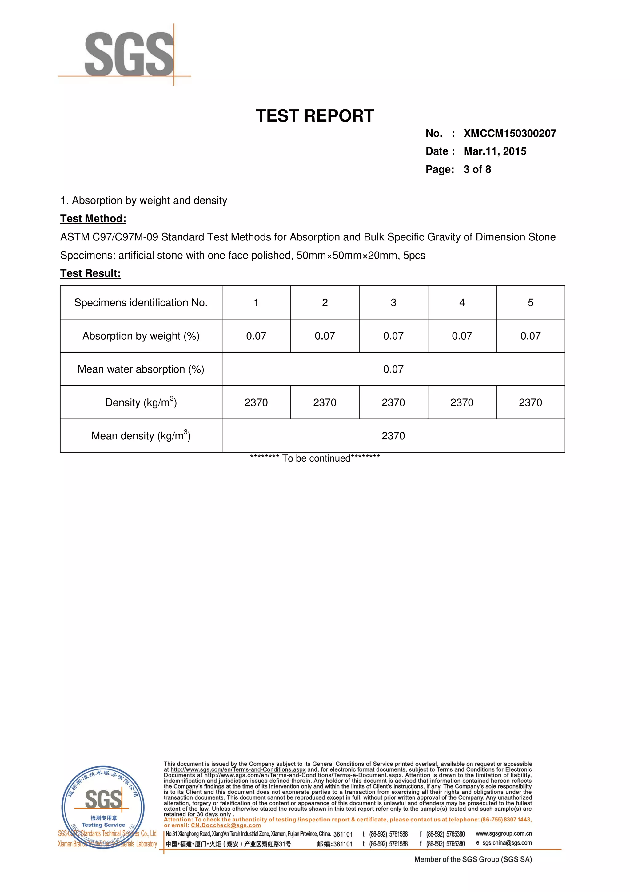 benyi SGS test report英文版 | PDF