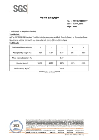 benyi SGS test report英文版 | PDF