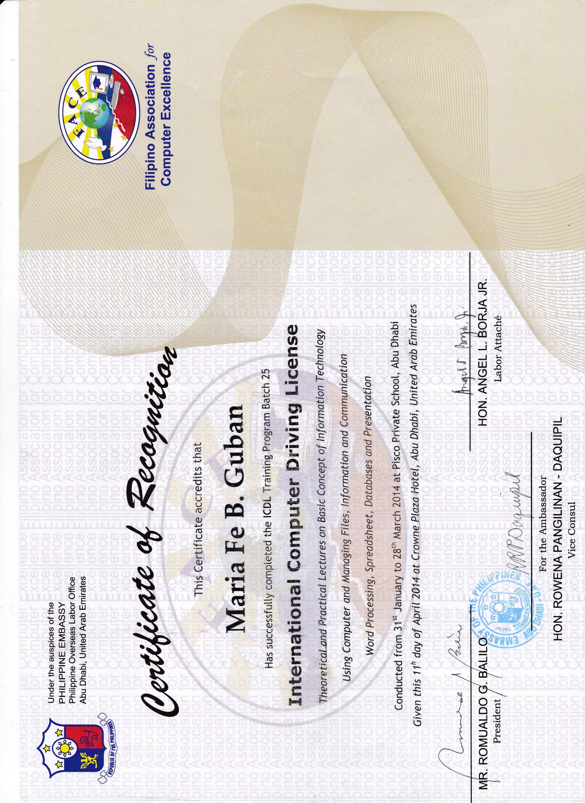 ICDL CORE CERTIFICATE | PDF