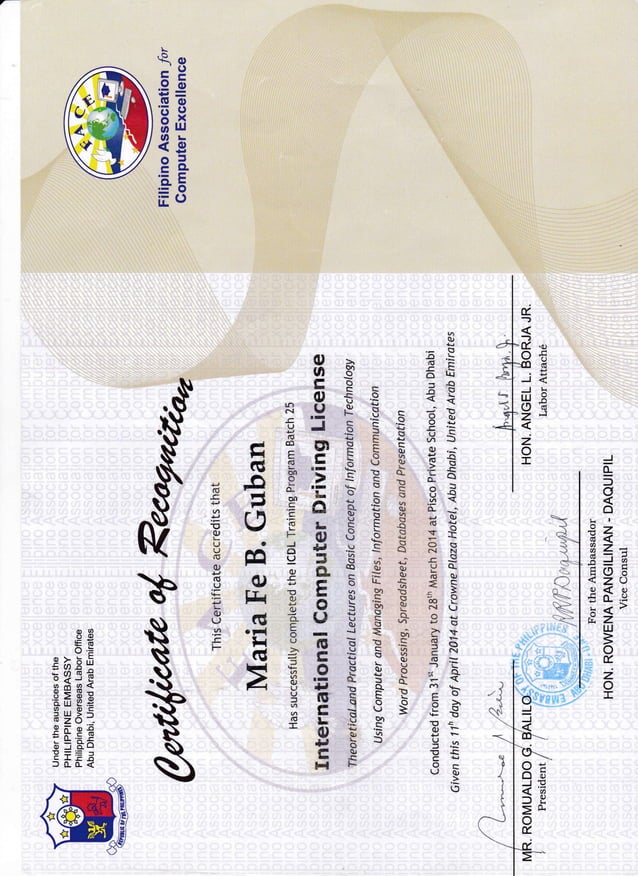 ICDL CORE CERTIFICATE icdl-core-certificate