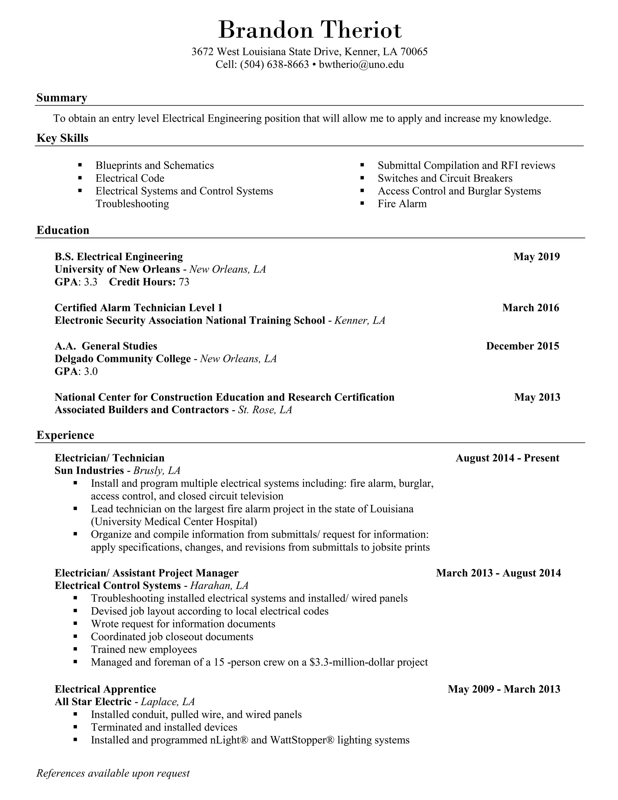 Brandon's Resume | PDF