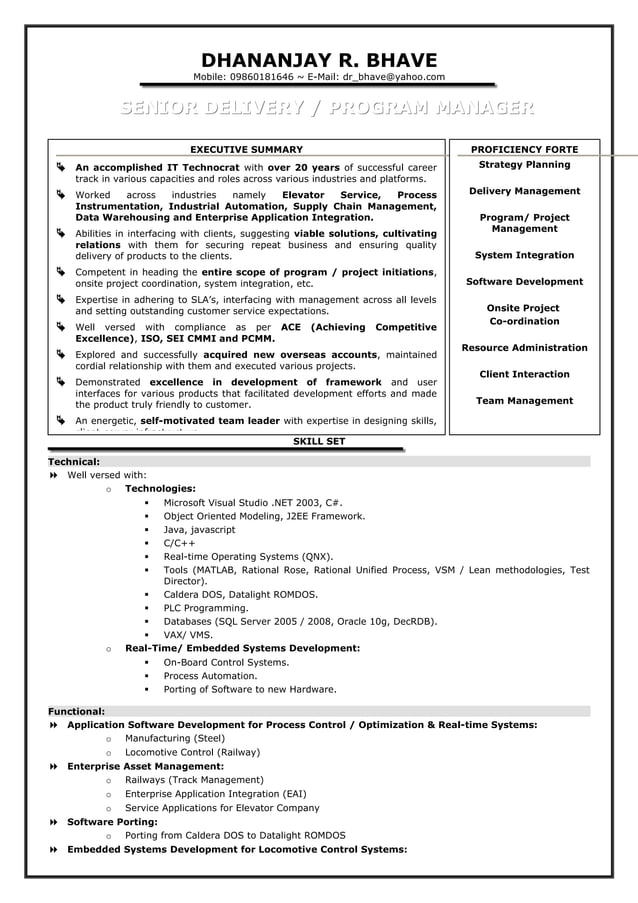 Resume_Dhananjay_Bhave | PDF